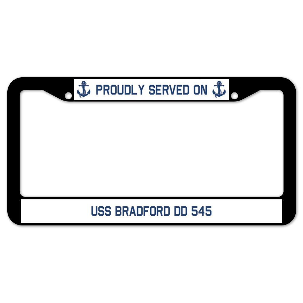 SignMission Proudly Served on USS BRADFORD DD 545 Plate Frame | Wayfair