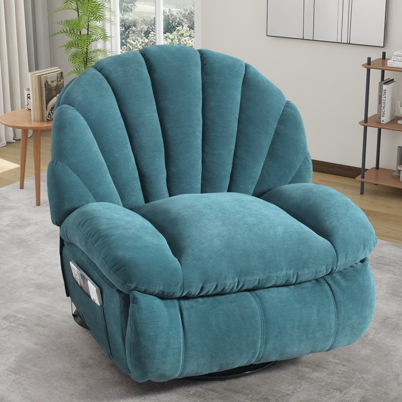 Latitude Run® Wide Modern Style Accent Swivel And Rocker Recliner Chair ...