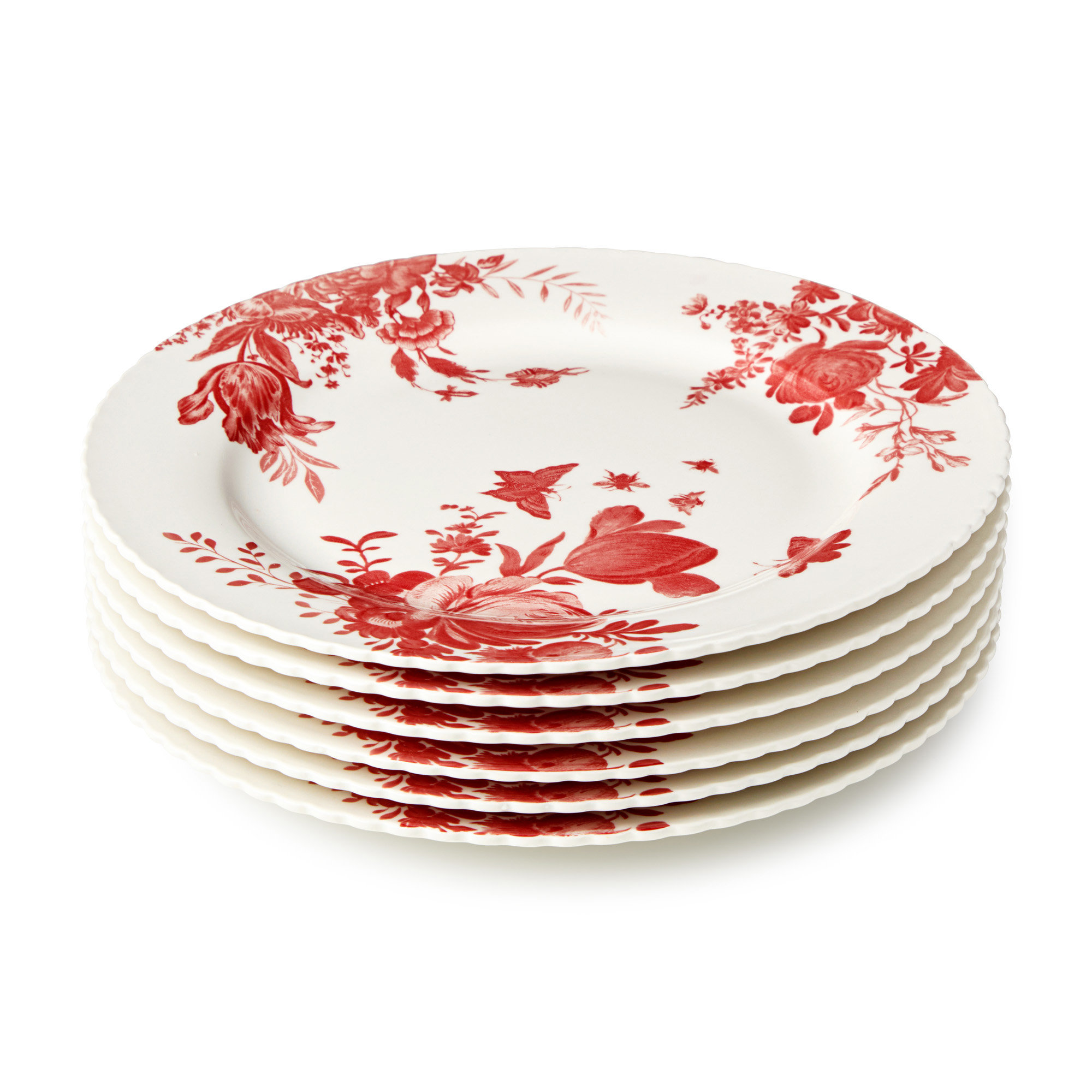Certified International Gabrielle Rose Porcelain Dinner Plate Set of 6 ...