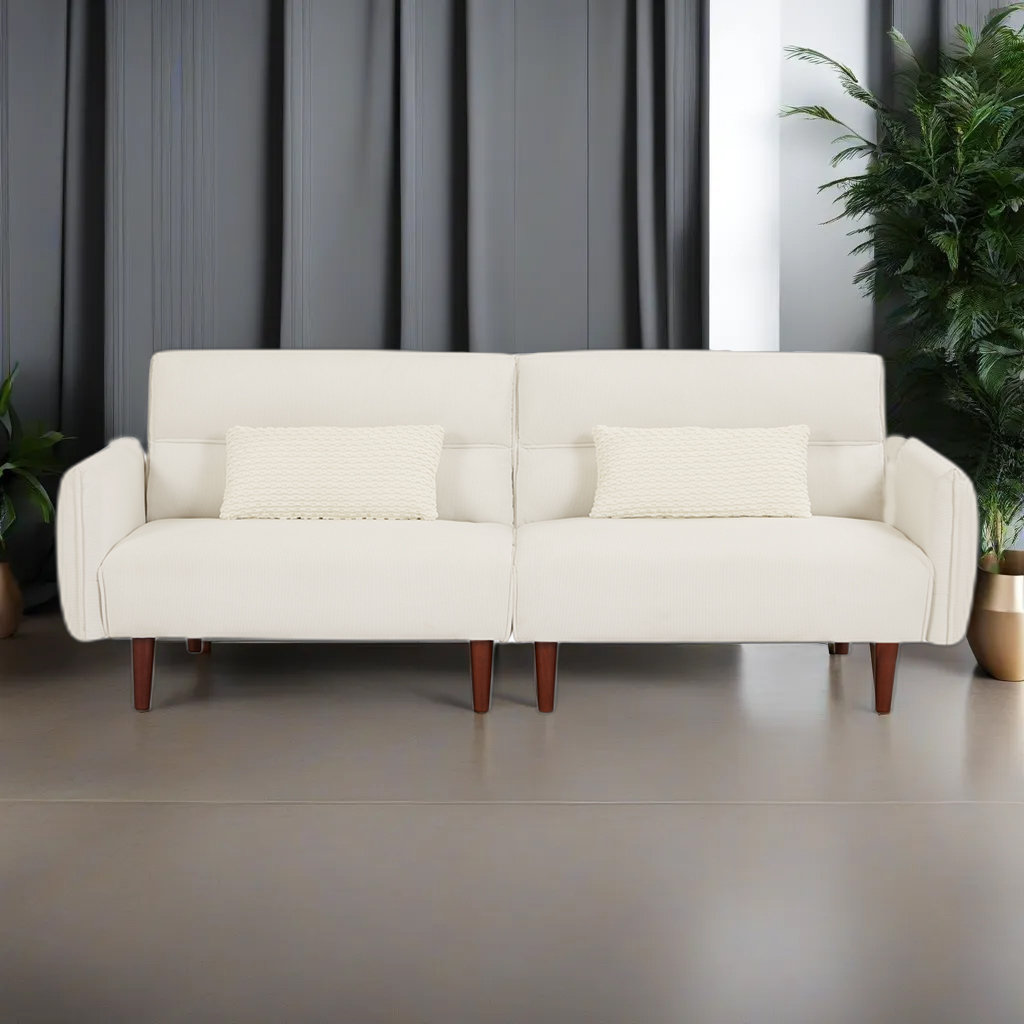 Latitude Run® Modern 80.7" Futon Convertible Futon Sofa Bed With Usb ...