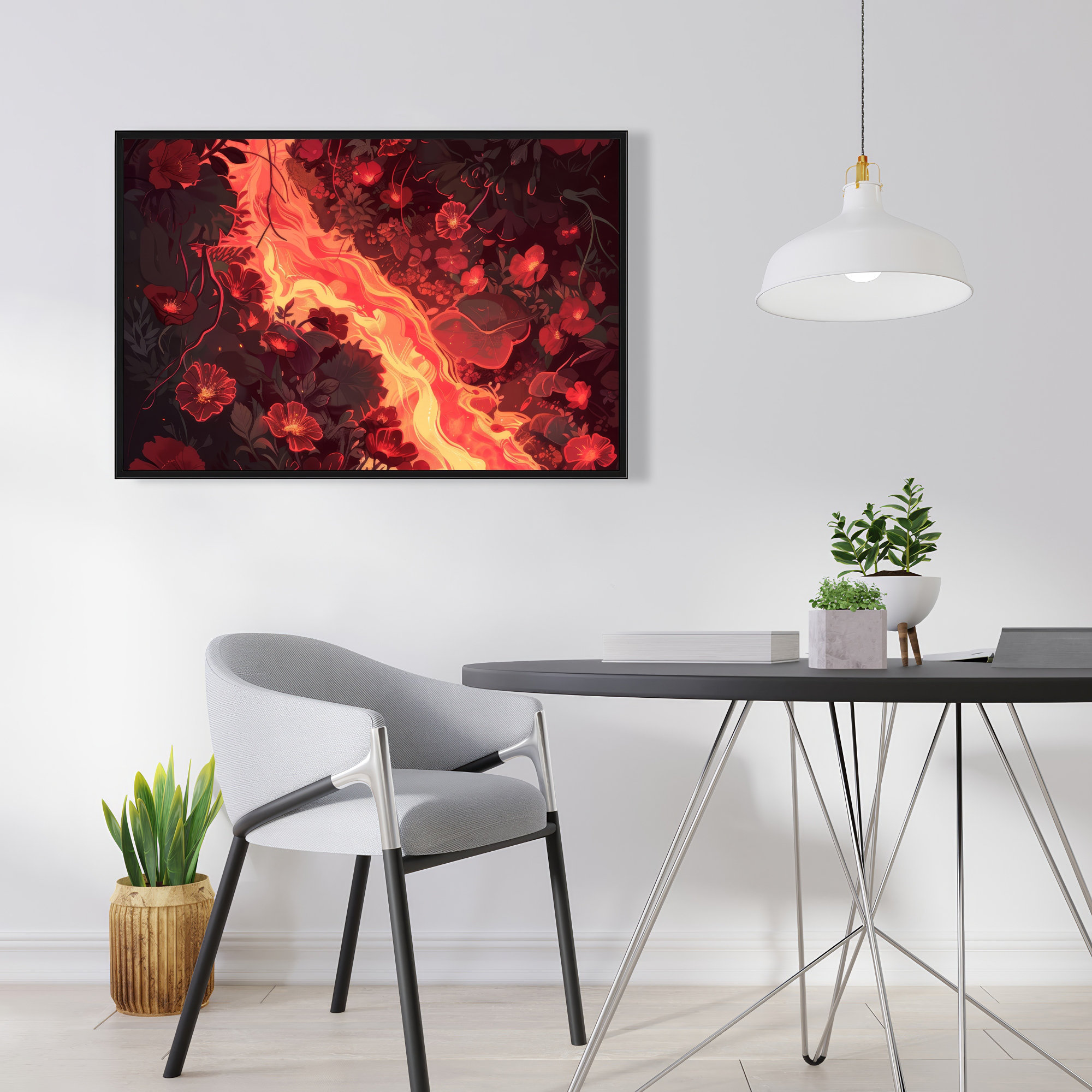 Winston Porter Seering flowerbed - Framed canvas | Wayfair