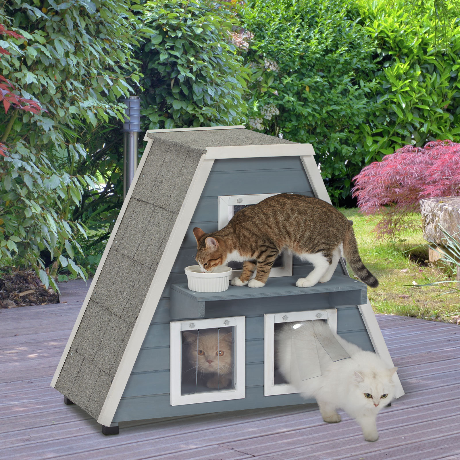 Tucker Murphy Pet™ Outdoor Cat House | Wayfair