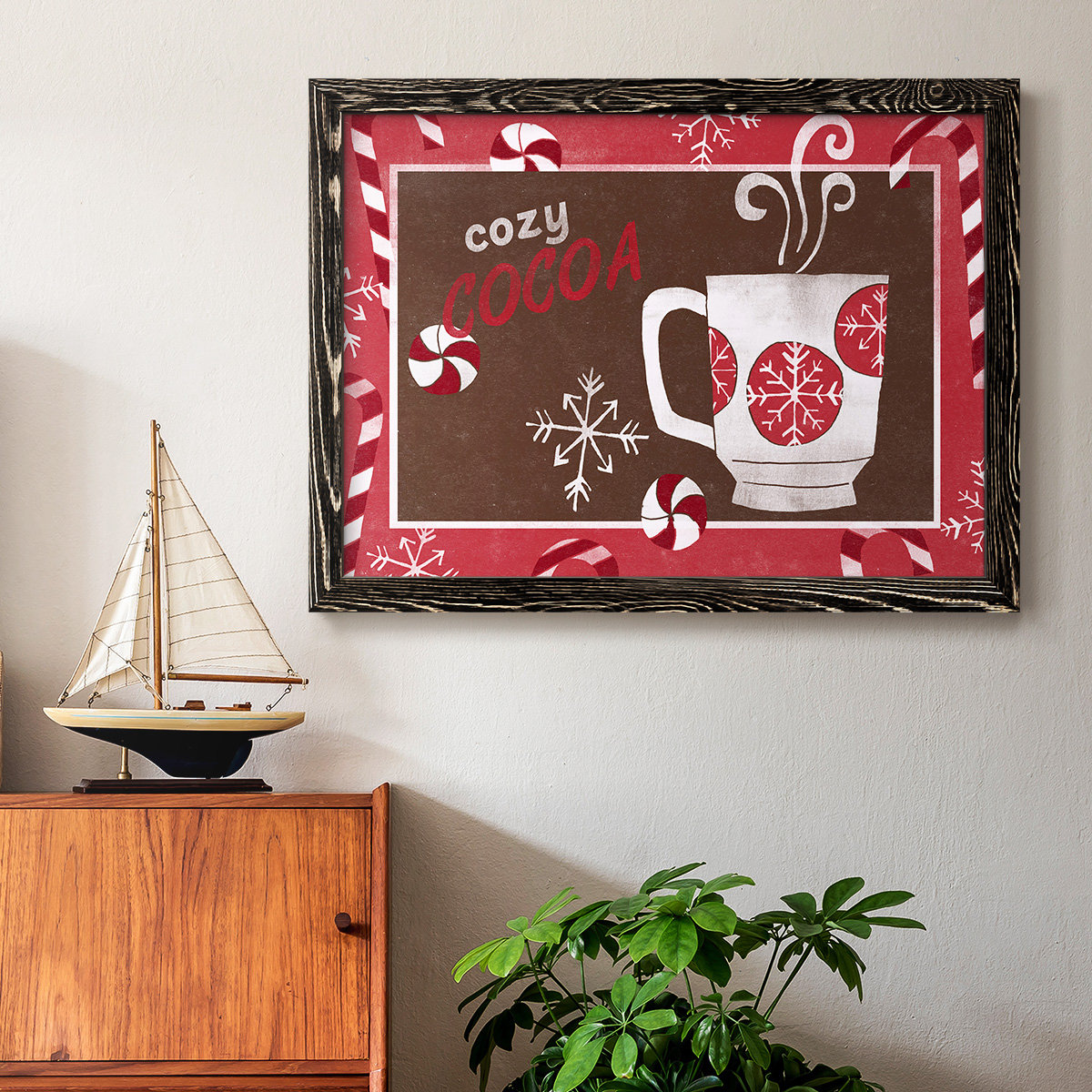The Holiday Aisle® Cozy Cocoa Christmas Collection A Framed On Canvas ...