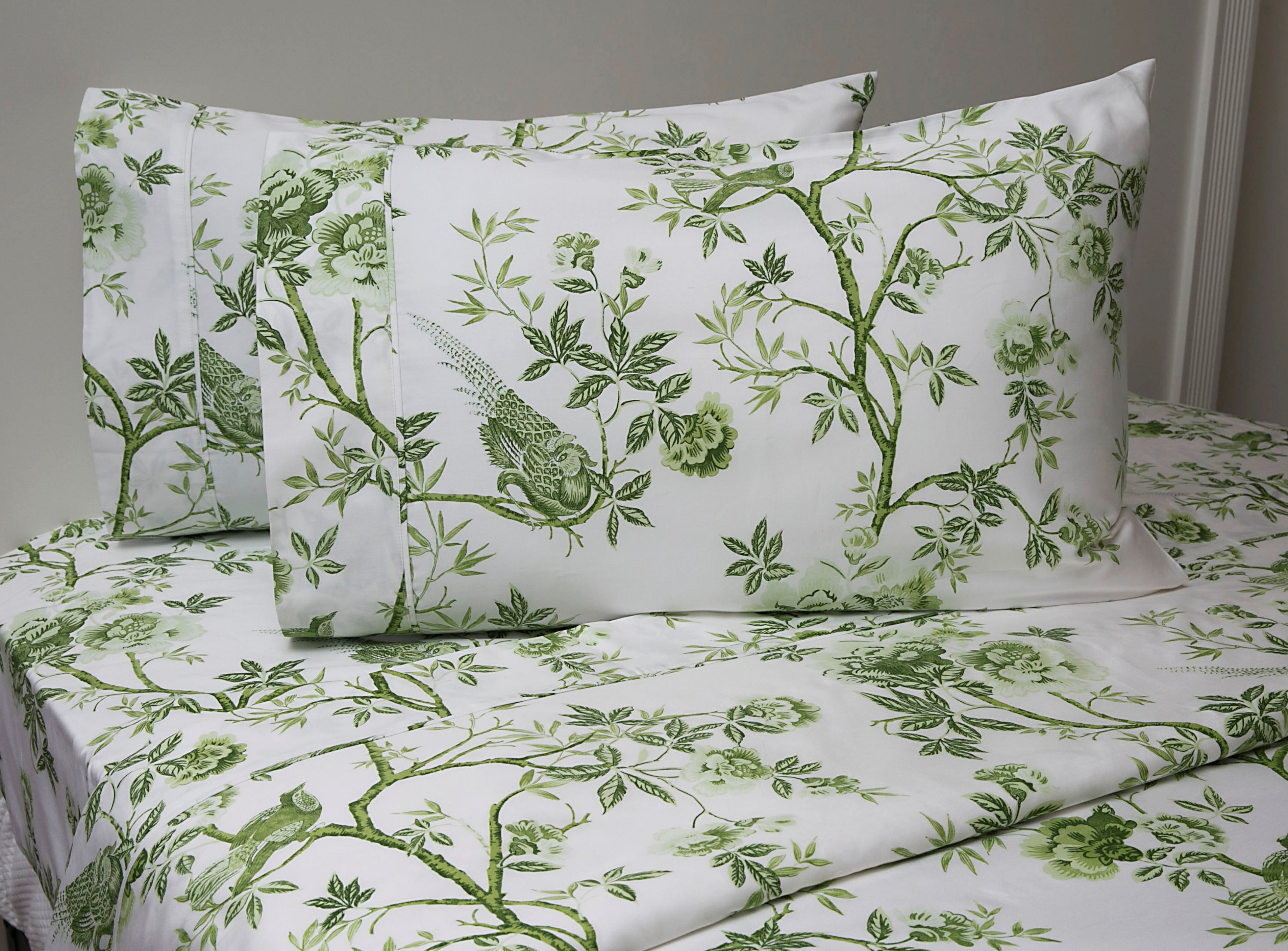 La Rochelle Josephine 400 Thread Count Floral Sateen Sheet Set ...