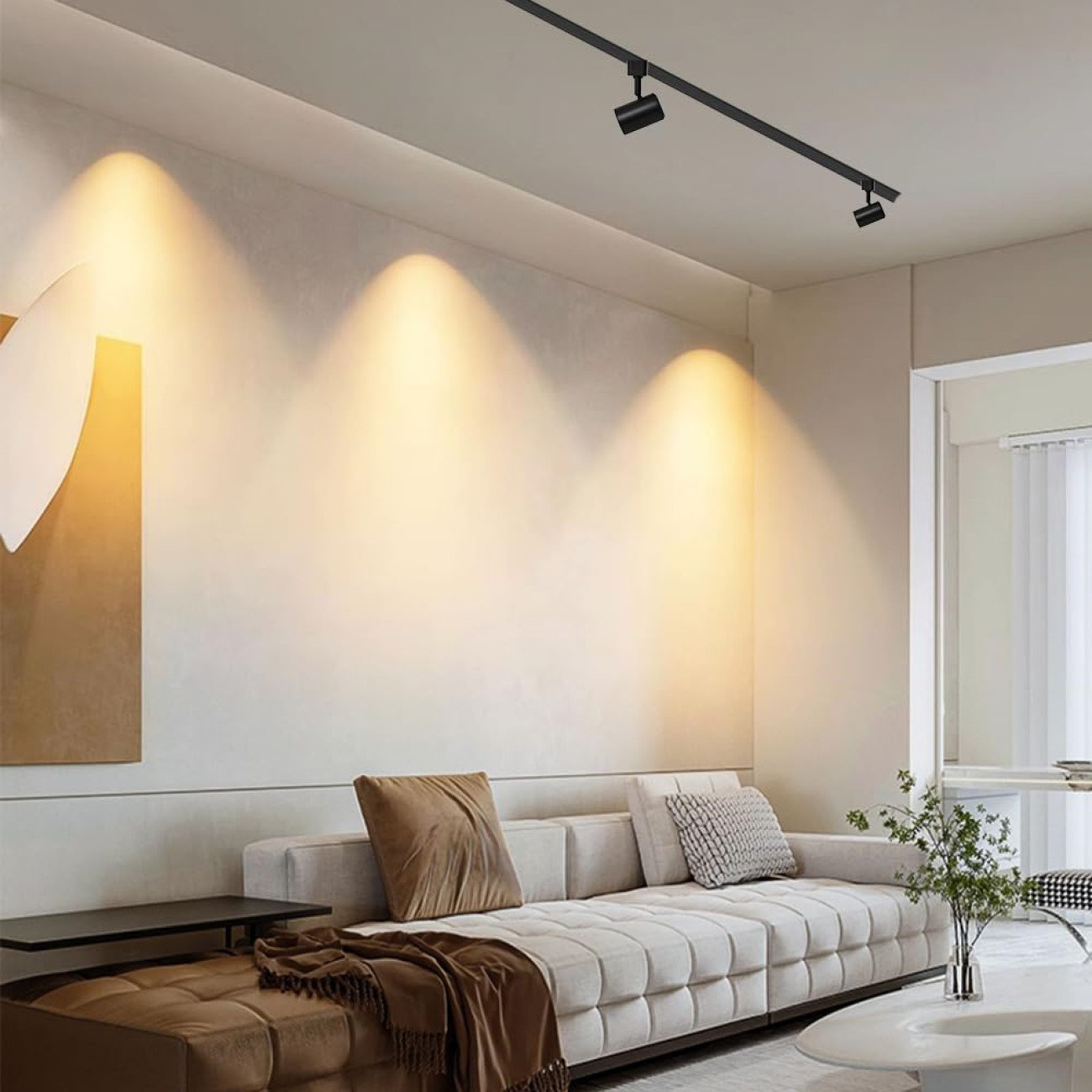 BONLOD RGB Track Lights With Halo Effect Remote Control Multicolor ...