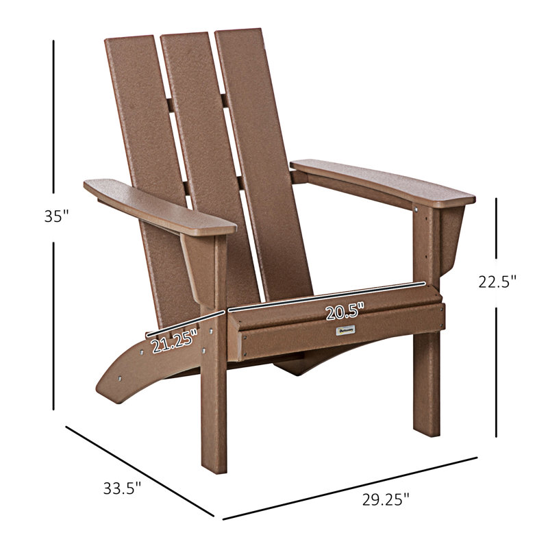 Dovecove Outsunny Patio Adirondack Chair | Wayfair