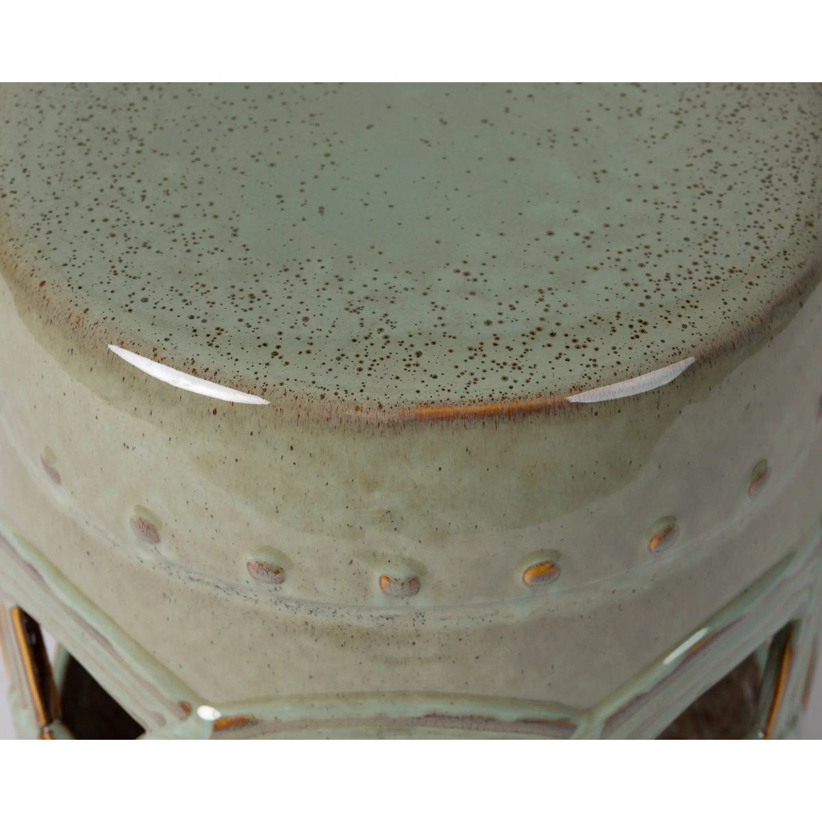 PatioSense Patio Sense Large Medallion Ceramic Garden Stool ,Table ...