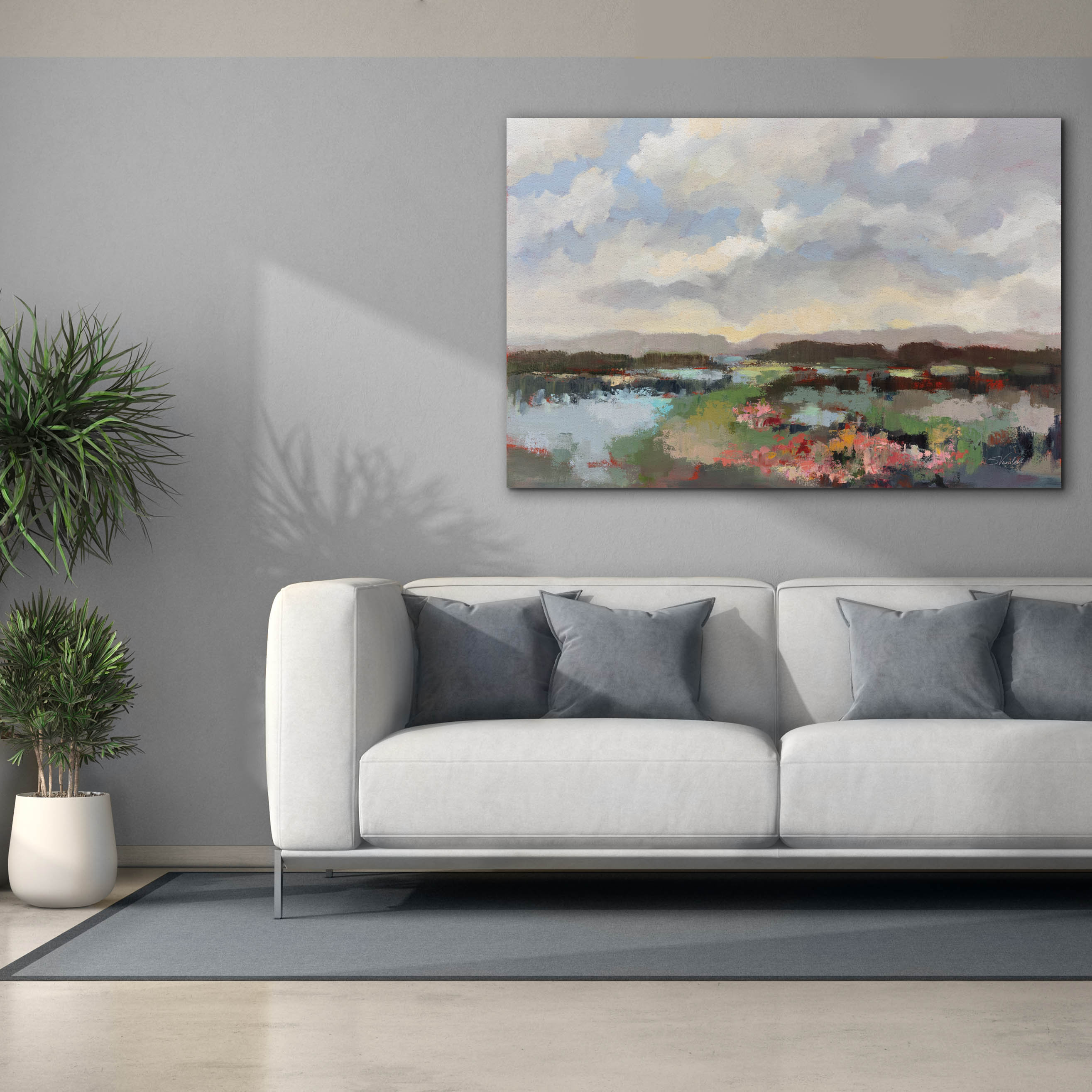 Epic Graffiti 'By The Lake' by Silvia Vassileva Canvas Wall Art, 60" x ...