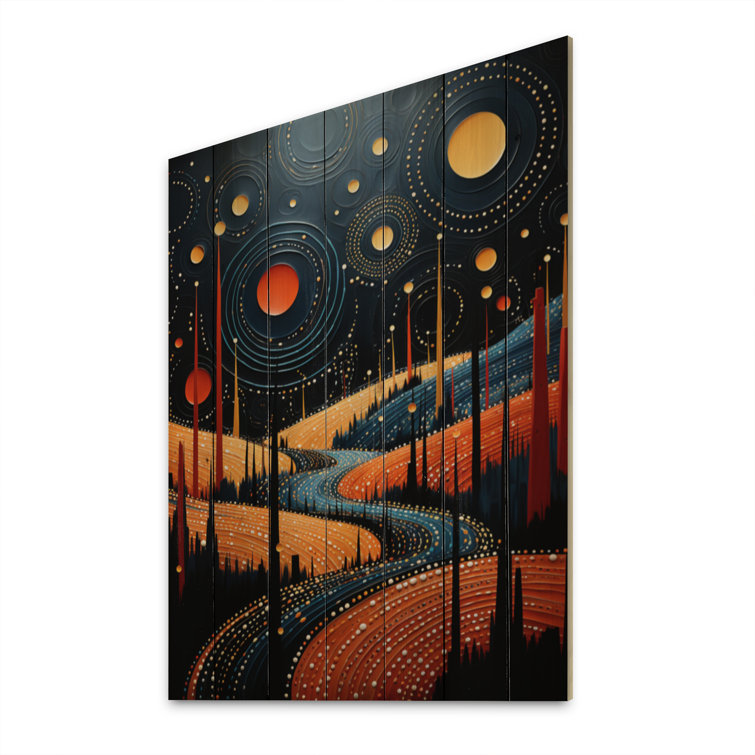 Red Barrel Studio® " African Tribal Rhythms Pointillism III " on Wood ...