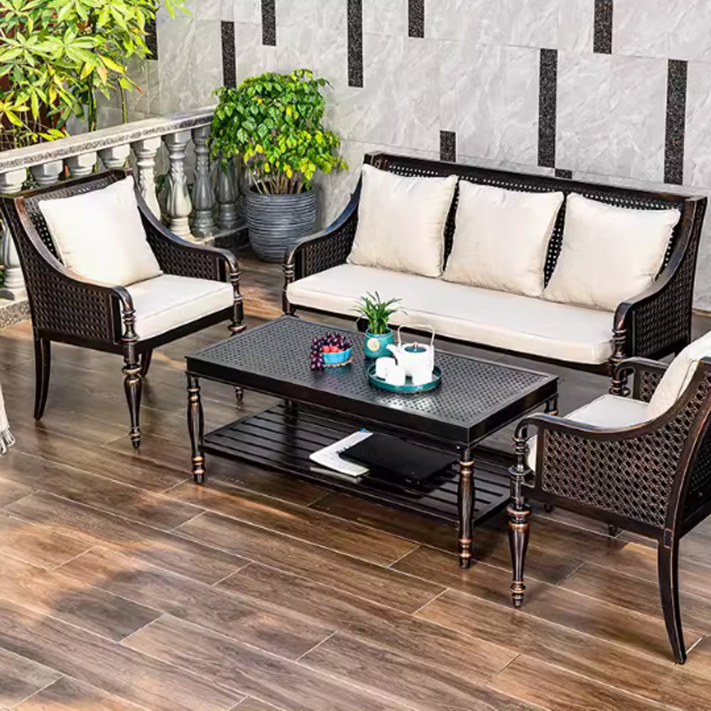 Bayou Breeze Bugra 5 - Person Outdoor Seating Group with Cushions | Wayfair