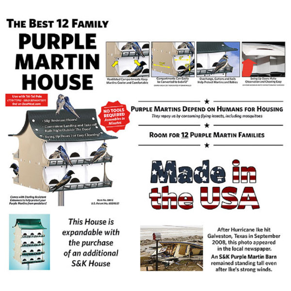 Rosalind Wheeler Arlayne 21 in x 20 in x 21 in Birdhouse & Reviews ...