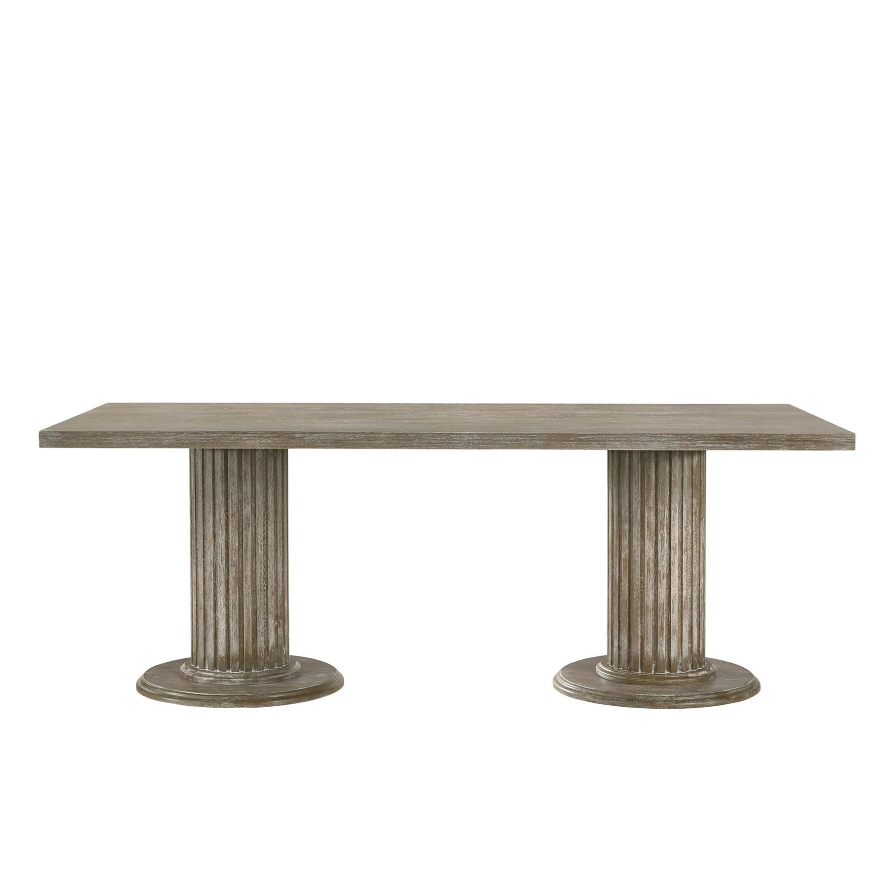 Red Barrel Studio Gabrian Reclaimed Grey Finish Dining Table - Wayfair ...