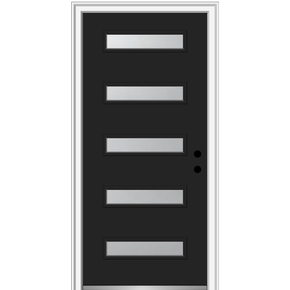 Verona Home Design Spotlight Fiberglass Prehung Front Entry Door | Wayfair