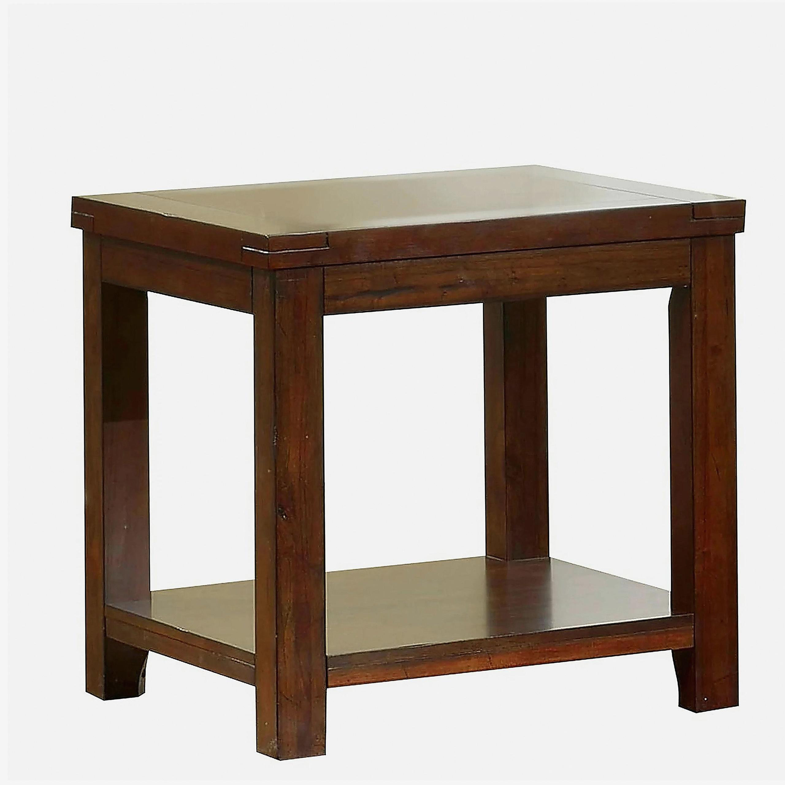 Hokku Designs Dark cherry open shelf natural wood grain design 1 piece ...