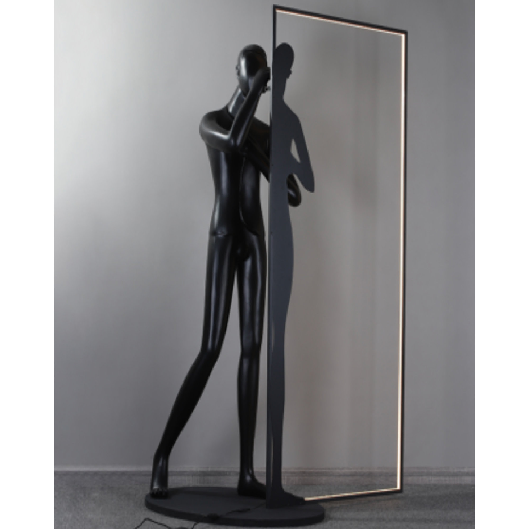 BLONSKI 79'' Black LED Novelty Floor Lamp | Wayfair