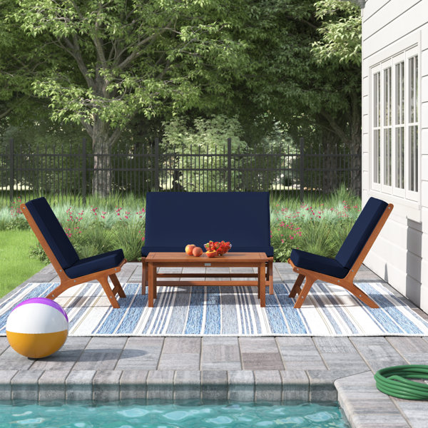 Freeport Park® Eubank 4 - Person Outdoor Seating Group with Cushions ...