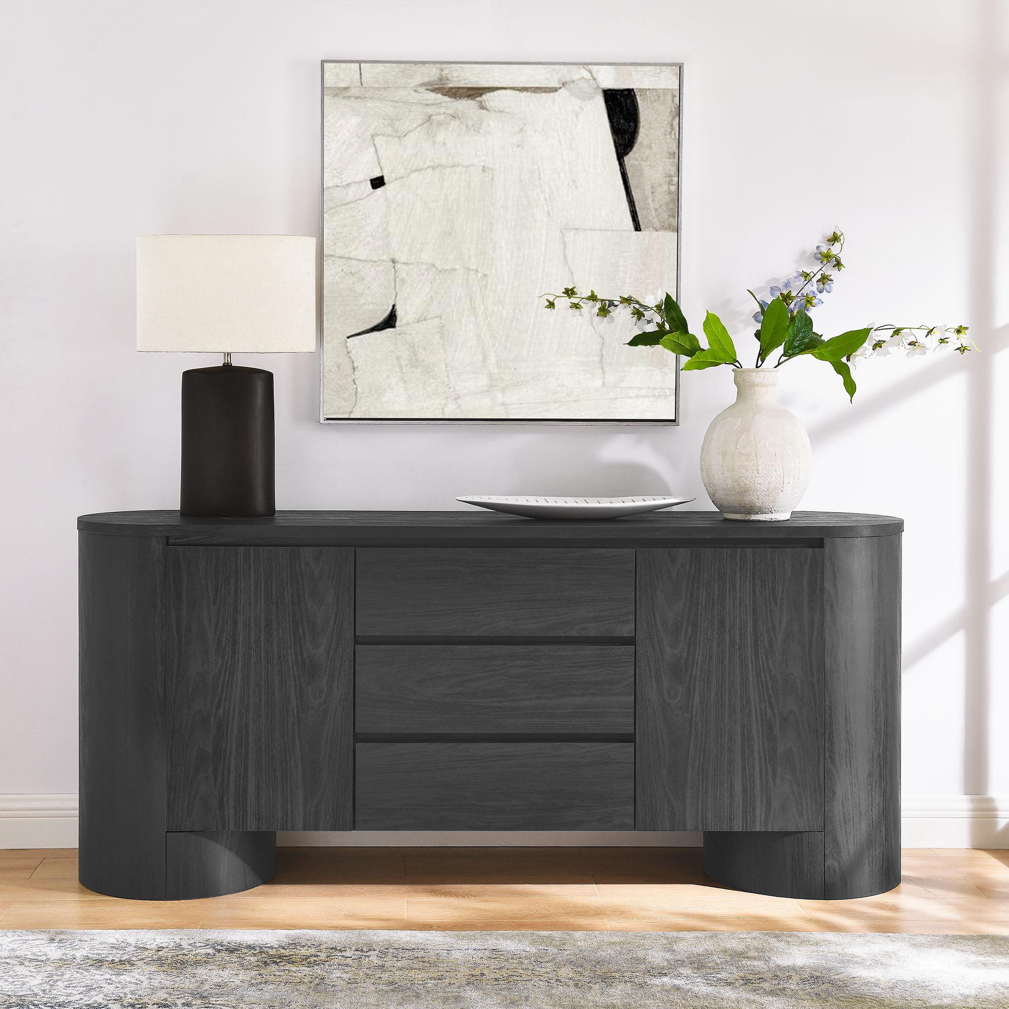 Modway Duval 71" Rounded Sideboard Storage Cabinet | Wayfair