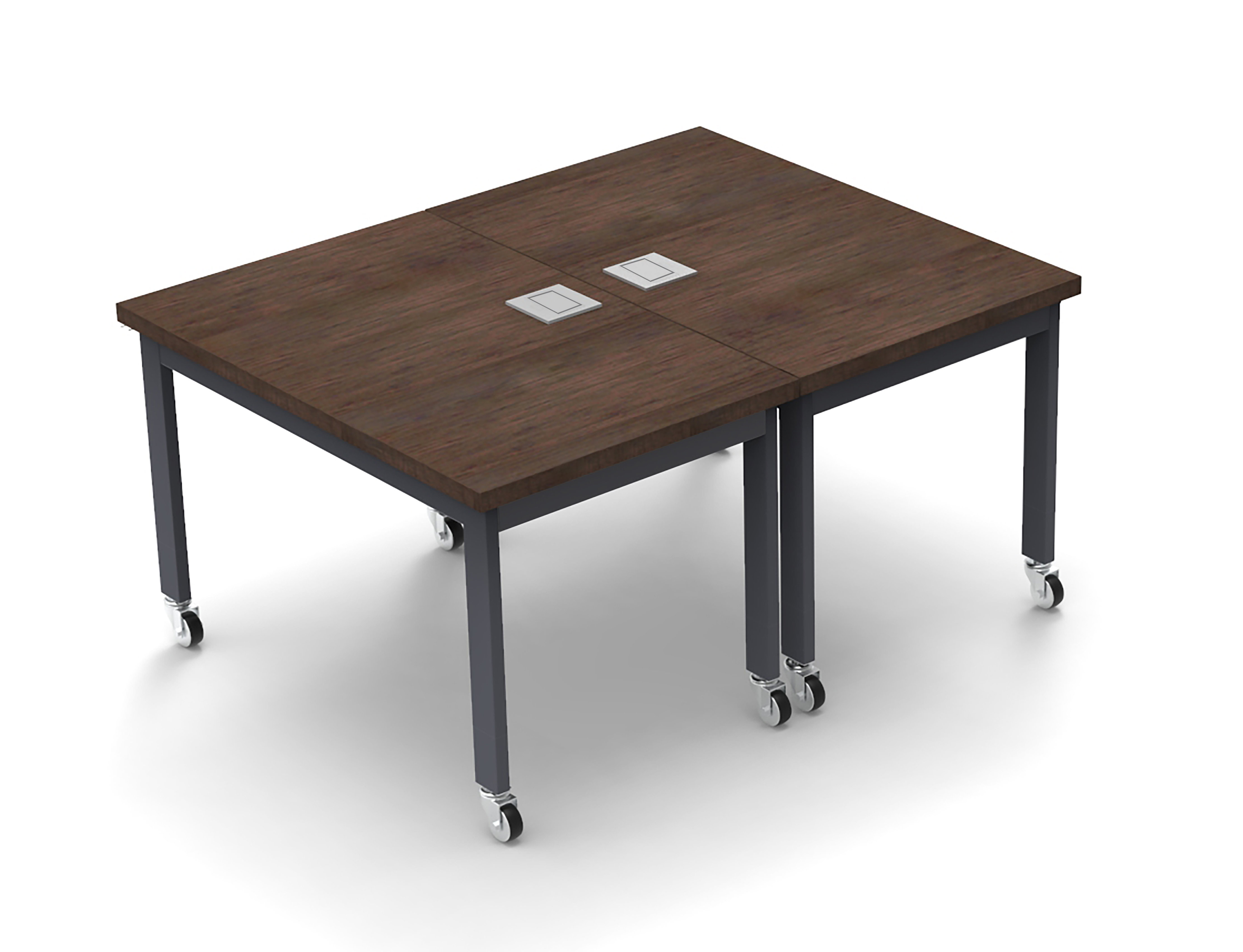 Symple Stuff Lonny 6 Person Conference Meeting Table Complete 2 Tables ...