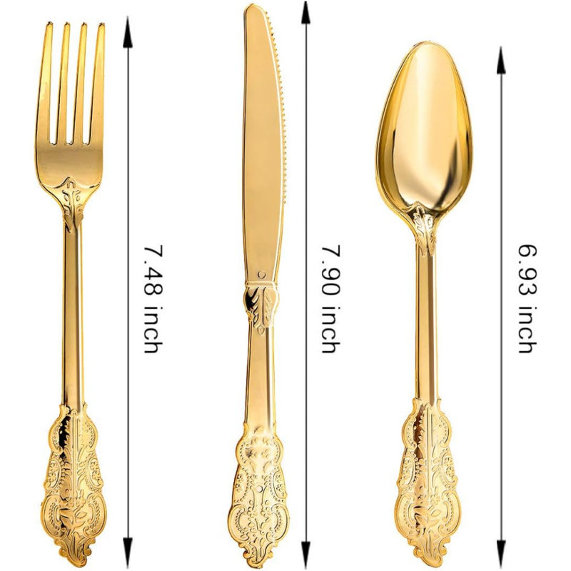 N9R Disposable Plastic Wedding Party Supplies Kit for 100 Guests | Wayfair