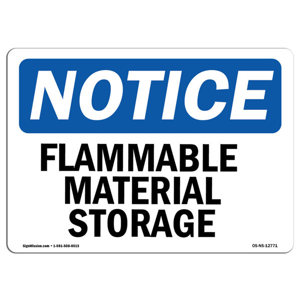SignMission Flammable Material Storage Sign | Wayfair