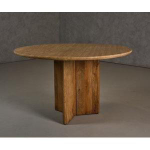VIG Furniture Pawnee - Modern Travertine Marble Round Dining Table ...