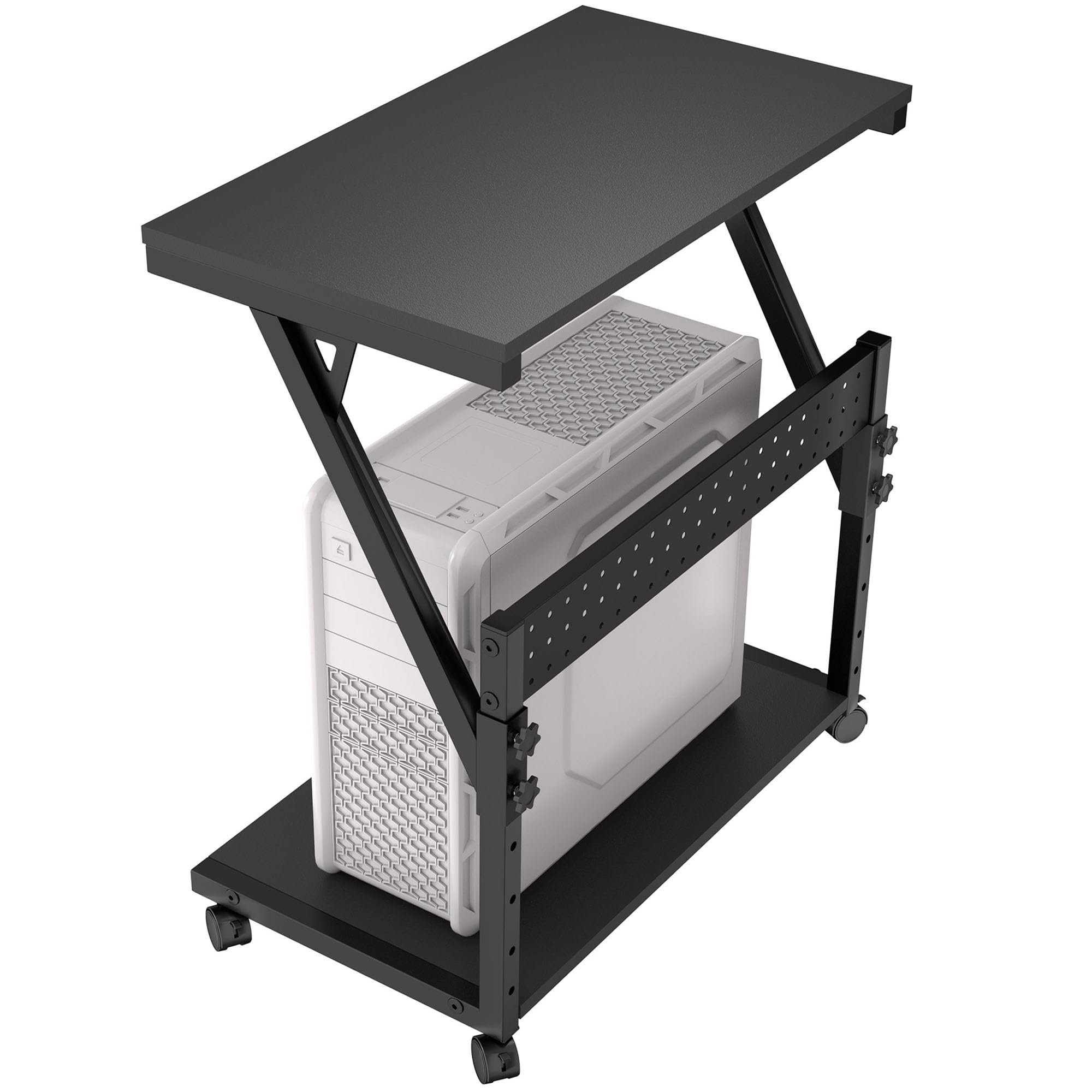 HUDSON & ASHTON LLC Height Adjustable, Dual Layer ATX Case CPU Cart ...