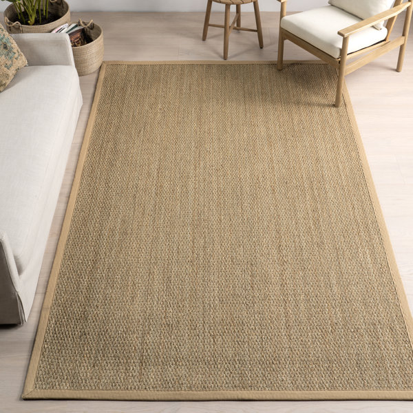 Highland Dunes Palacio Farmhouse Seagrass Area Rug in Beige & Reviews ...