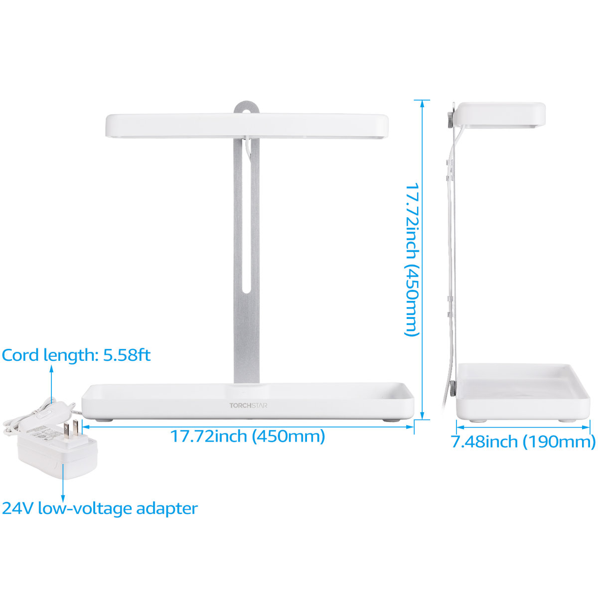 TORCHSTAR Integrated LED Grow Light, Full Spectrum Plant Growing Lamps ...