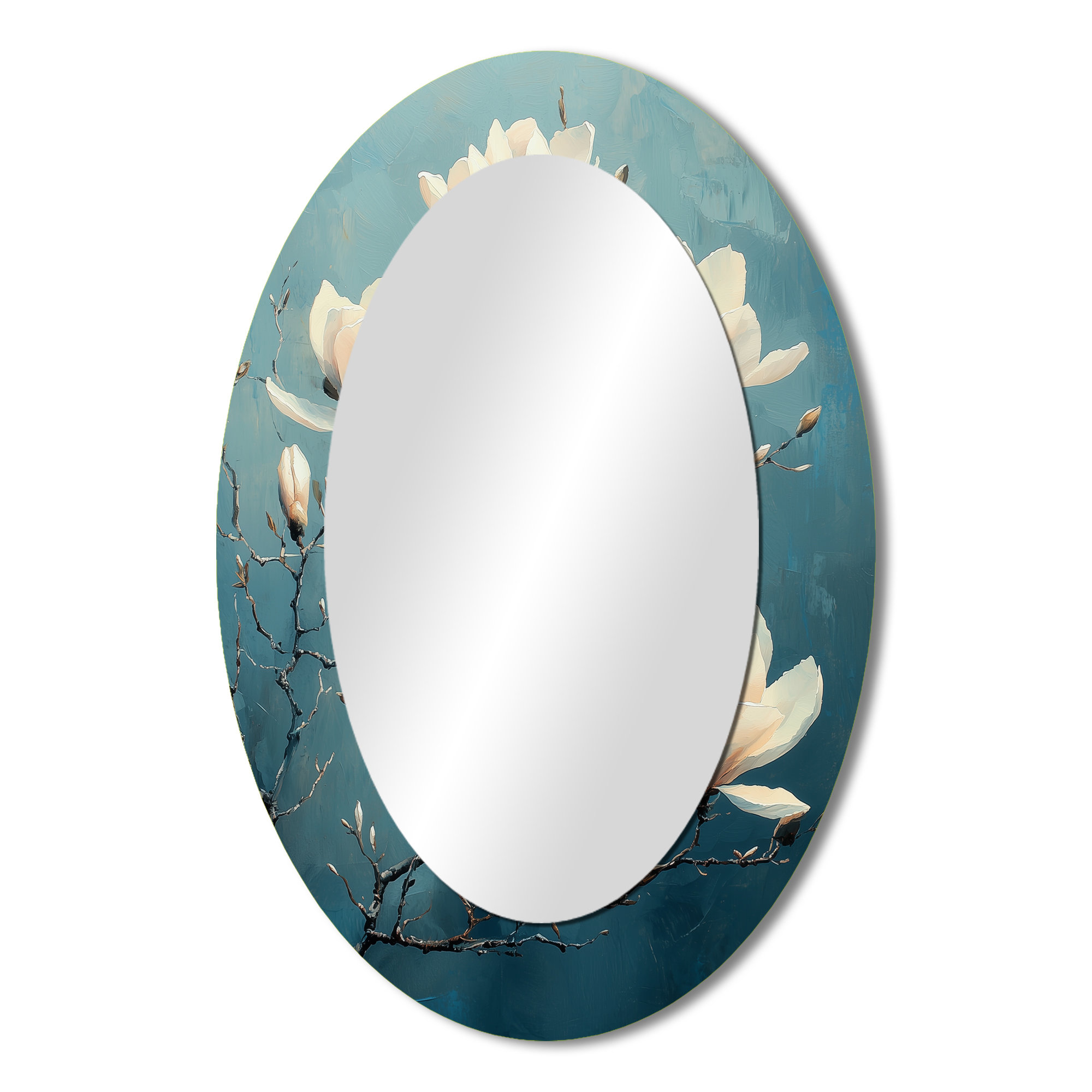 Dakota Fields Magnolia Blooms In Saffire Winter Impressionist I - Large ...