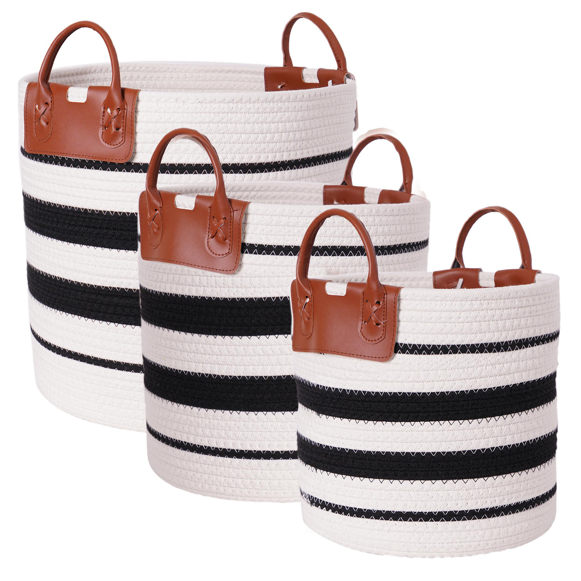 Longshore Tides Laundry 3 Piece Fabric Basket Set | Wayfair