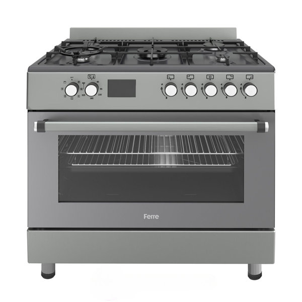 Ebern Designs Ferre 90cm Dual Fuel Range Cooker With Double Turbo Fan ...