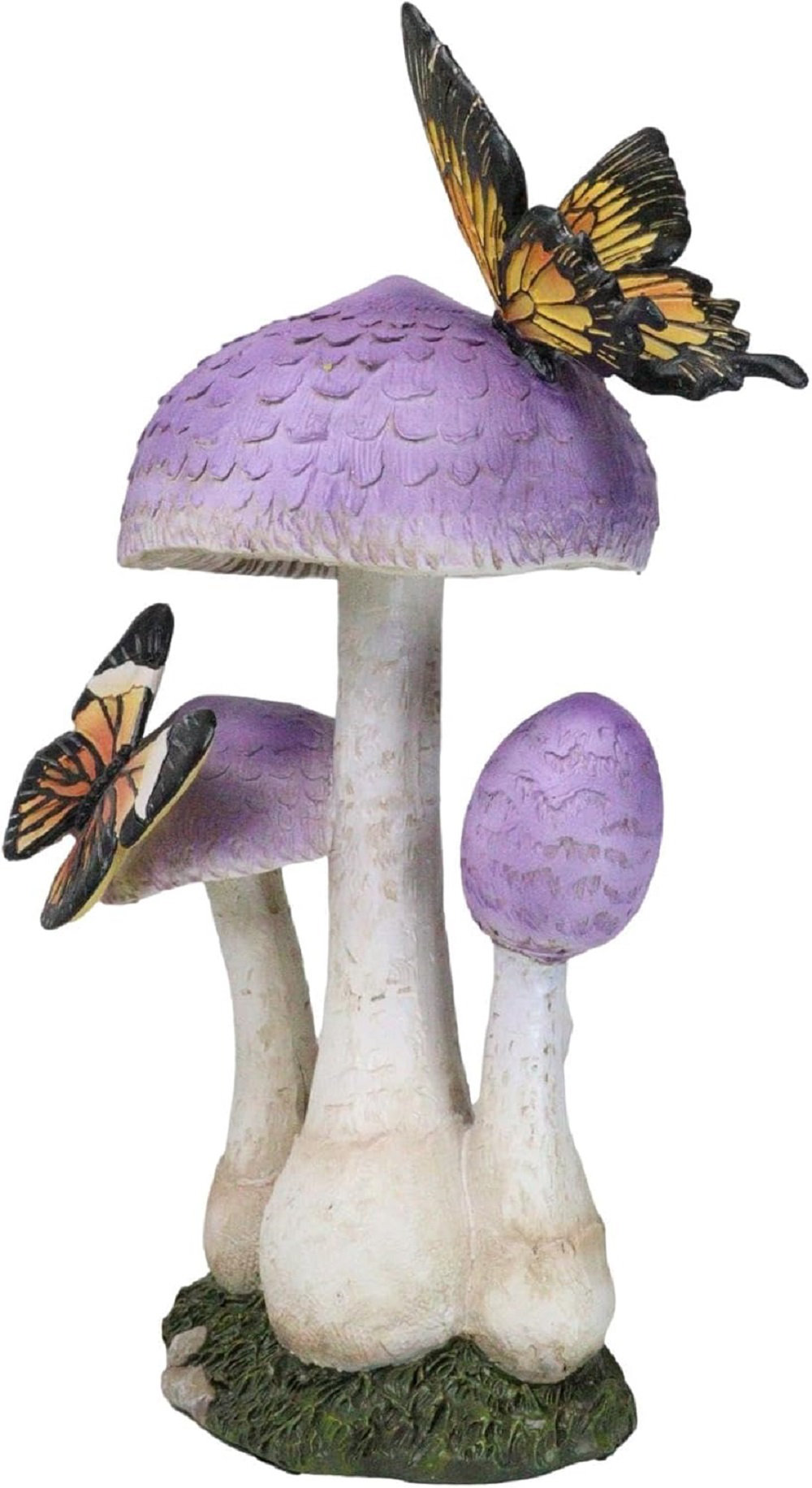 August Grove® Enchanted Fairy Garden Purple Toadstool Mushrooms Monarch ...