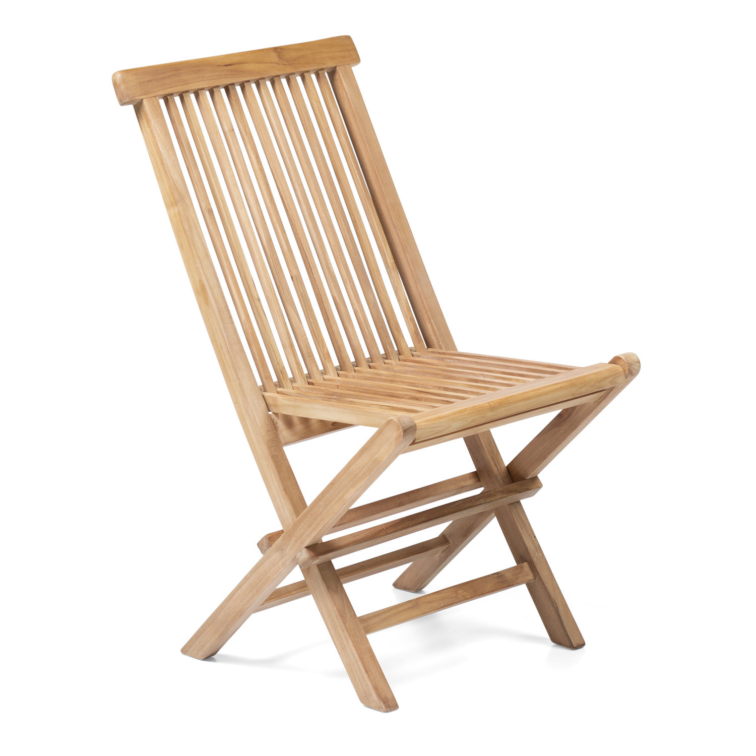 Dovecove Waynetown Folding Teak Patio Dining Side Chair | Wayfair