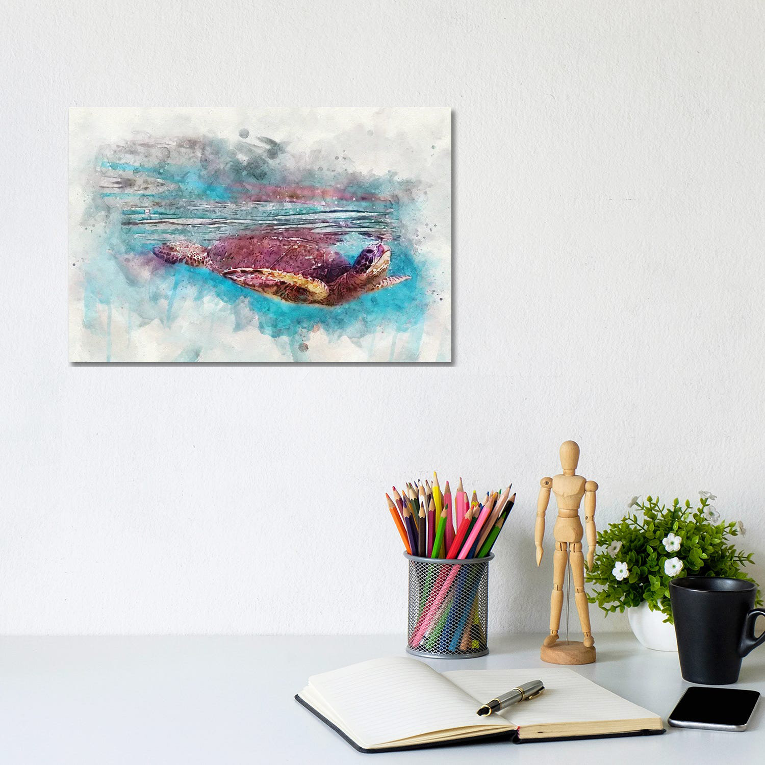 East Urban Home Green Sea Turtle II by Christine Zalewski - Graphic Art ...