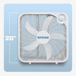 Hurricane 20 Inch Classic Series Floor Box Fan with 3 Efficient Speed ...