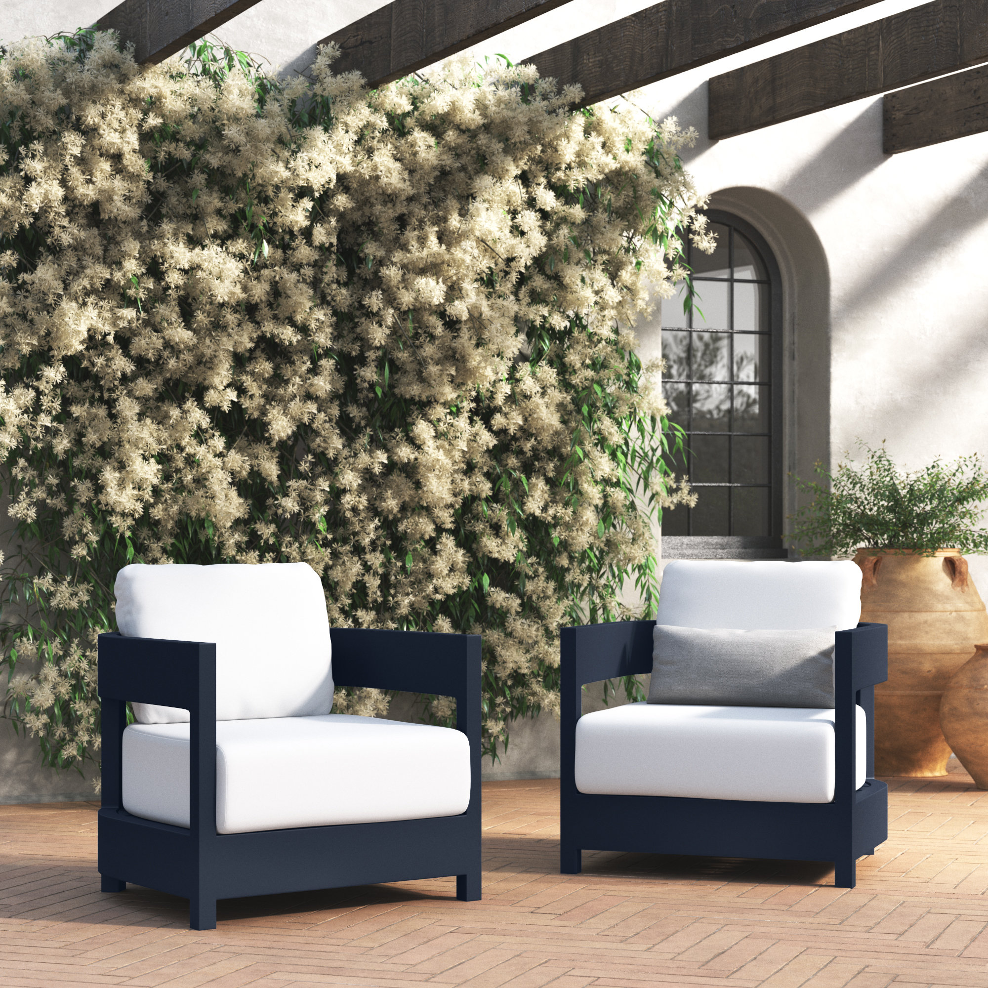 Joss & Main Everlee Patio Chair with Cushions & Reviews | Wayfair