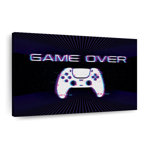 Trule " Game Over Controller Glitch Canvas Print " by Logic Nerds ...