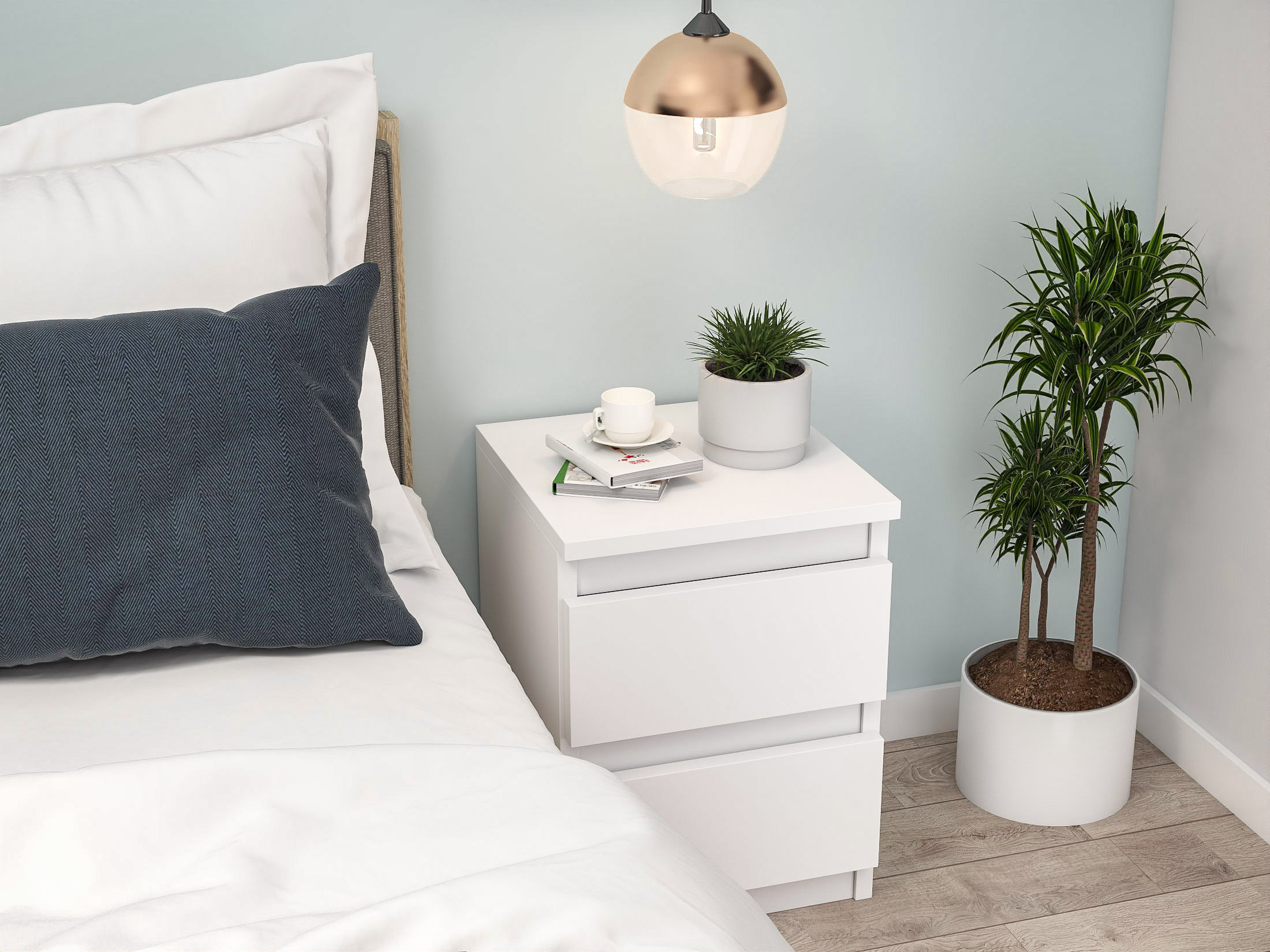 17 Stories Basic Bedside Table With Drawers | Wayfair.co.uk