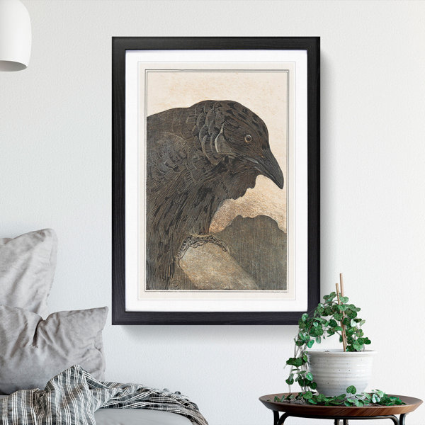 East Urban Home Crow by Theo Van Hoytema - Picture Frame Painting ...
