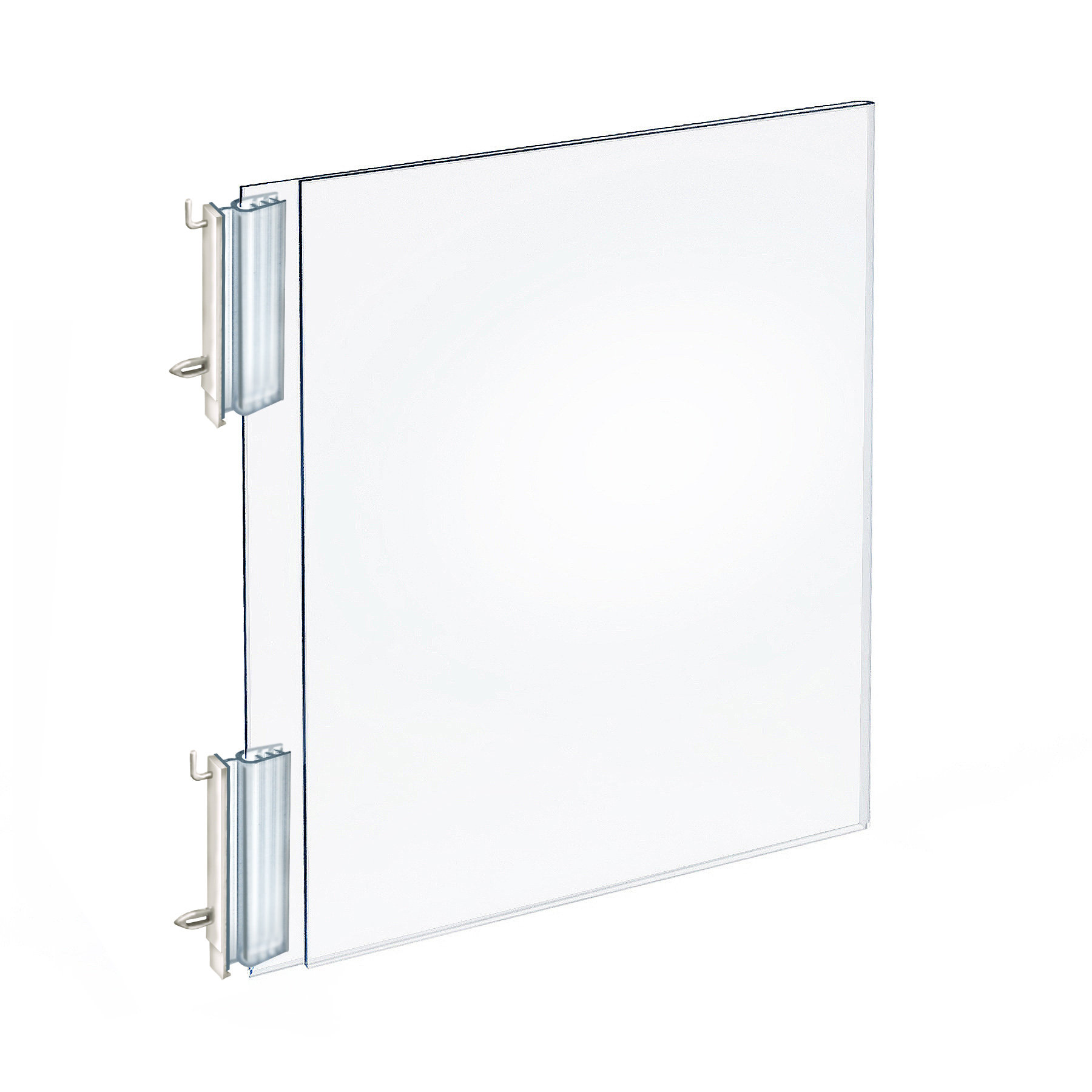 Azar Displays Two-Sided Acrylic Sign Holder with Pegboard Grippers 8.5 ...