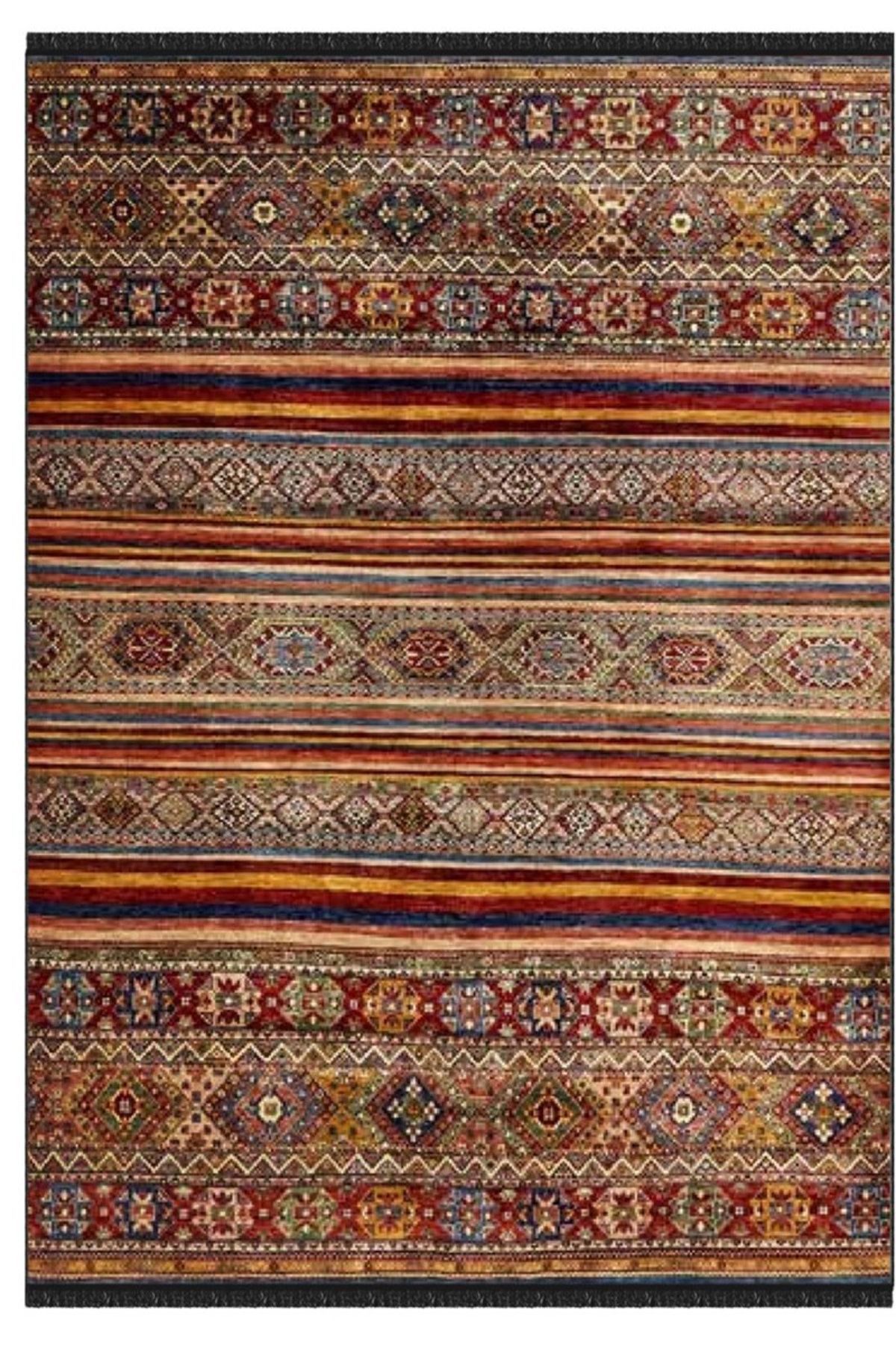 Rugpera Woodleigh Brown Colour Geometric Design Carpet Machine Woven ...