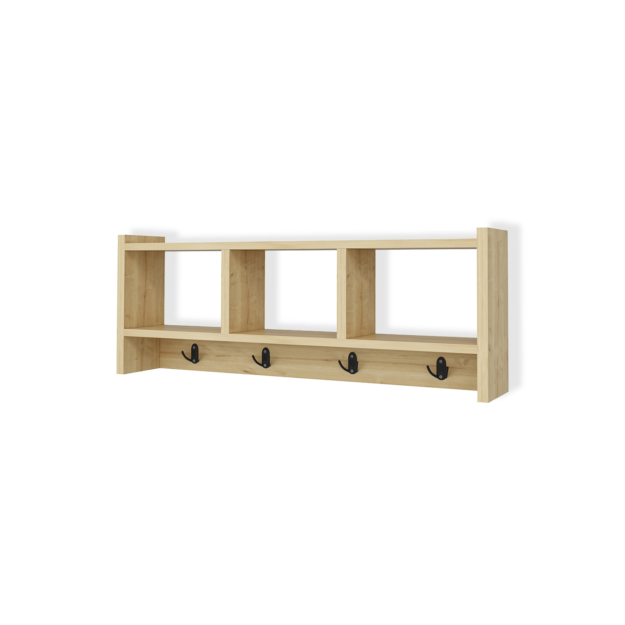 Hokku Designs Minimalist Hall Tree With 3 Shelves | Wayfair