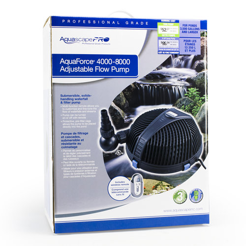 Aquascape Aquaforce Pro Adjustable 4000-8000 GPH Water Pump | Wayfair