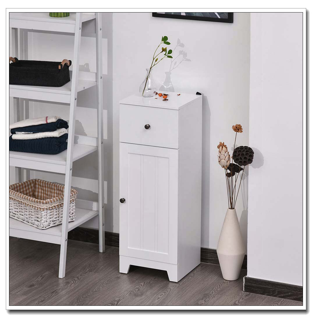 Latitude Run® Short Bathroom Storage Cabinet with Adjustable Shelf ...