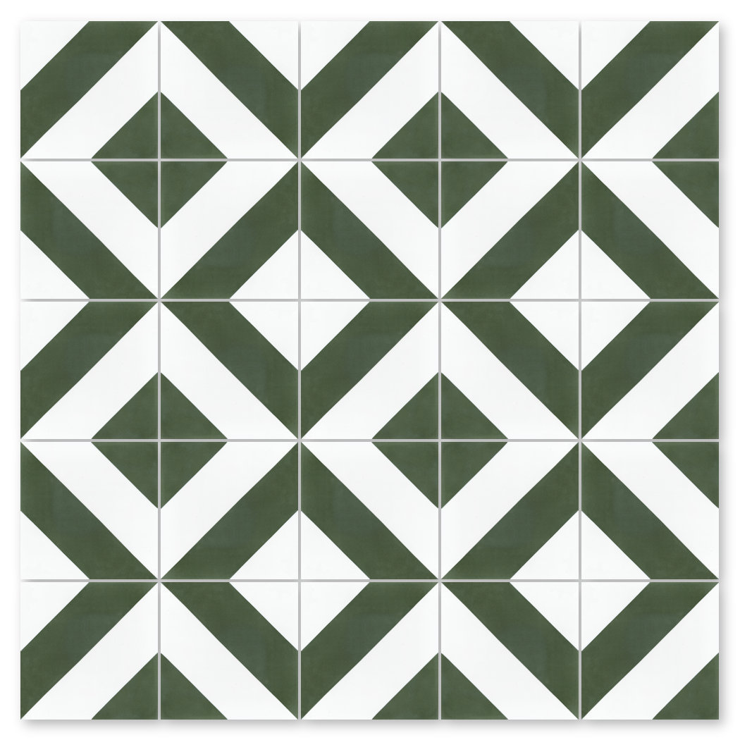 Villa Lagoon Tile Diagonal Four A 8" x 8" Patterned Wall & Floor Tile ...
