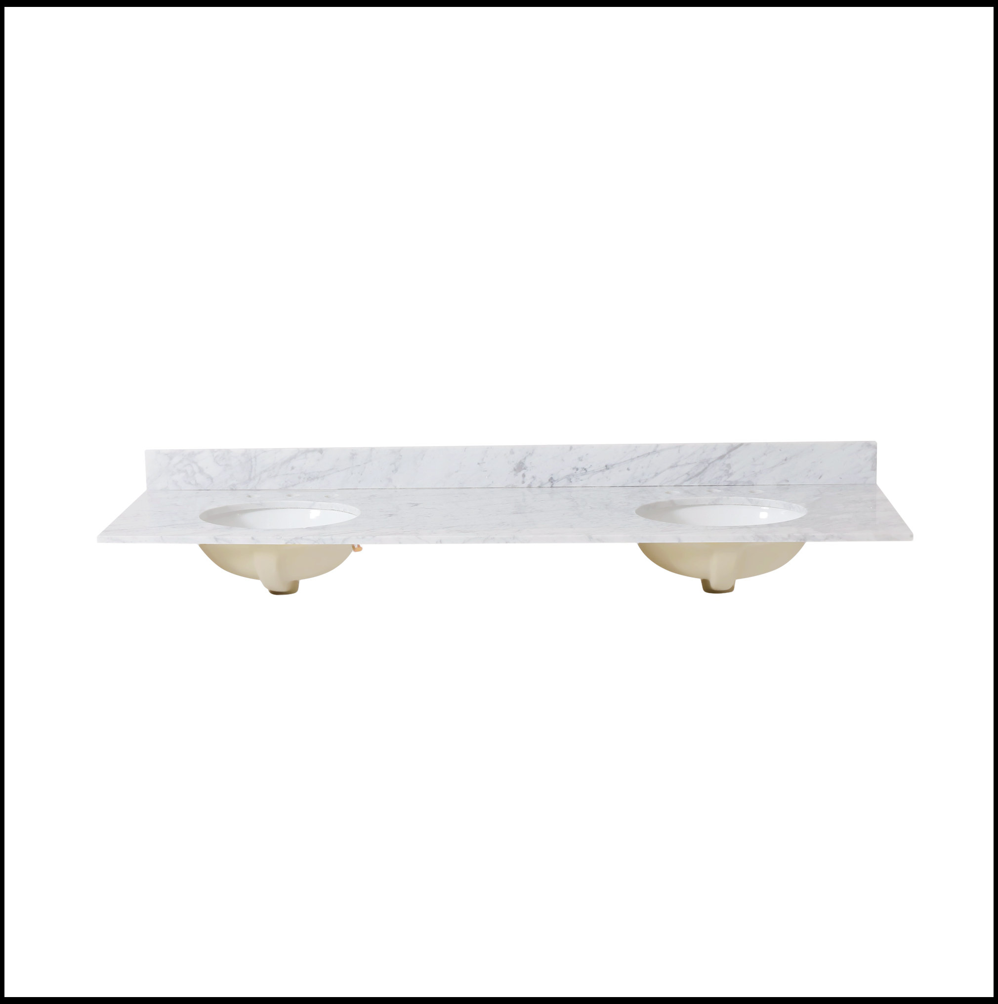 Orren Ellis Raysean Marble Freestanding Bathroom Cabinet | Wayfair