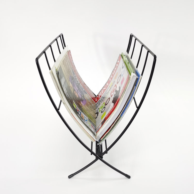 17 Stories Wouter Metal Free Standing Magazine Rack | Wayfair