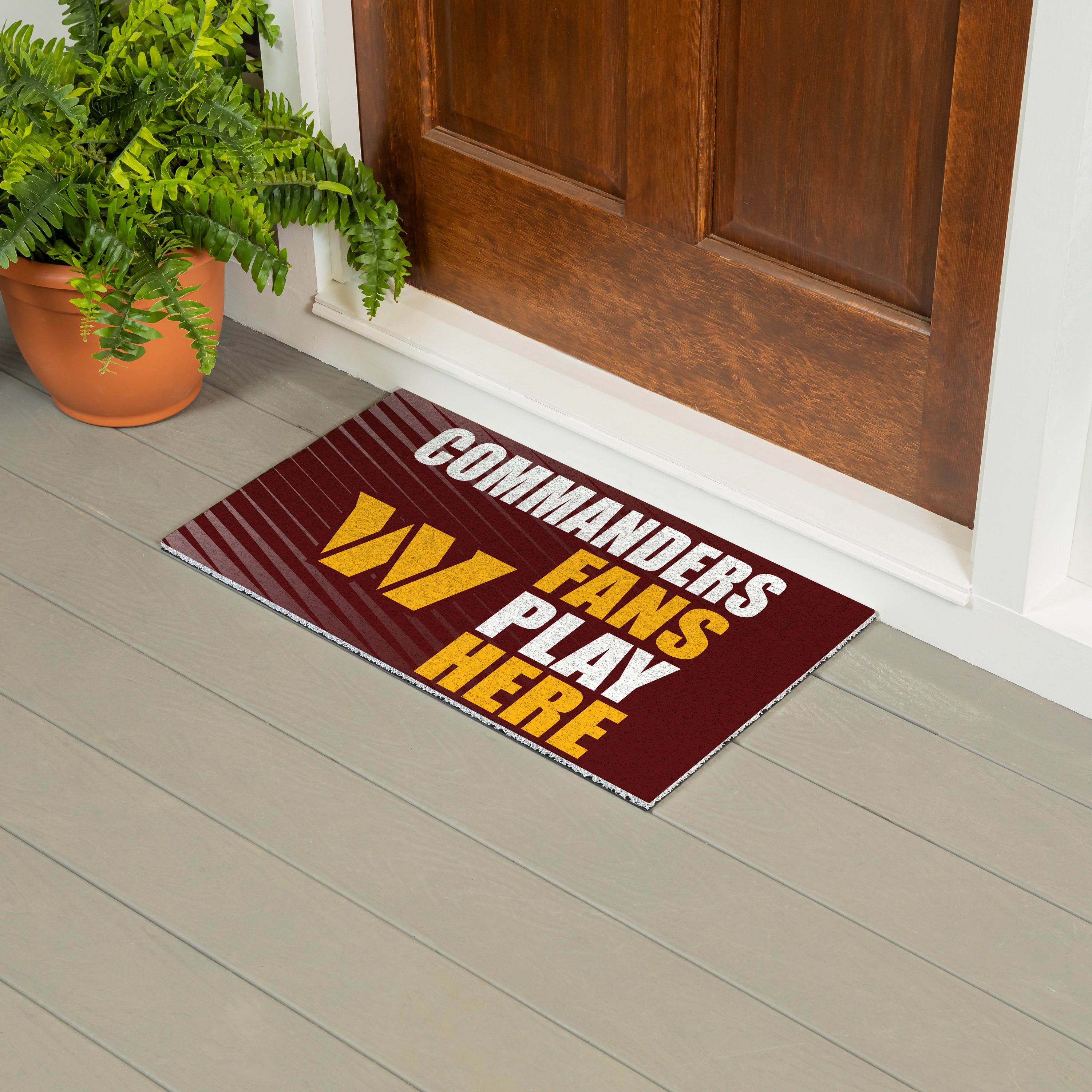 Ebern Designs Washington Commanders Fan PVC Mat, 28"x16" | Wayfair