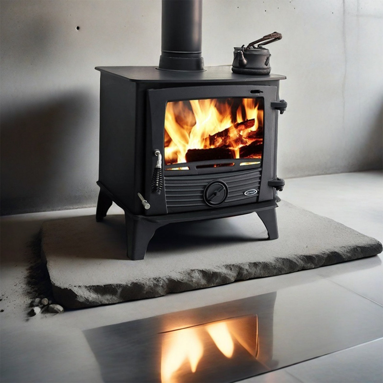 Hart Enjoy life Freestanding domestic metal heating fireplace - Wayfair ...