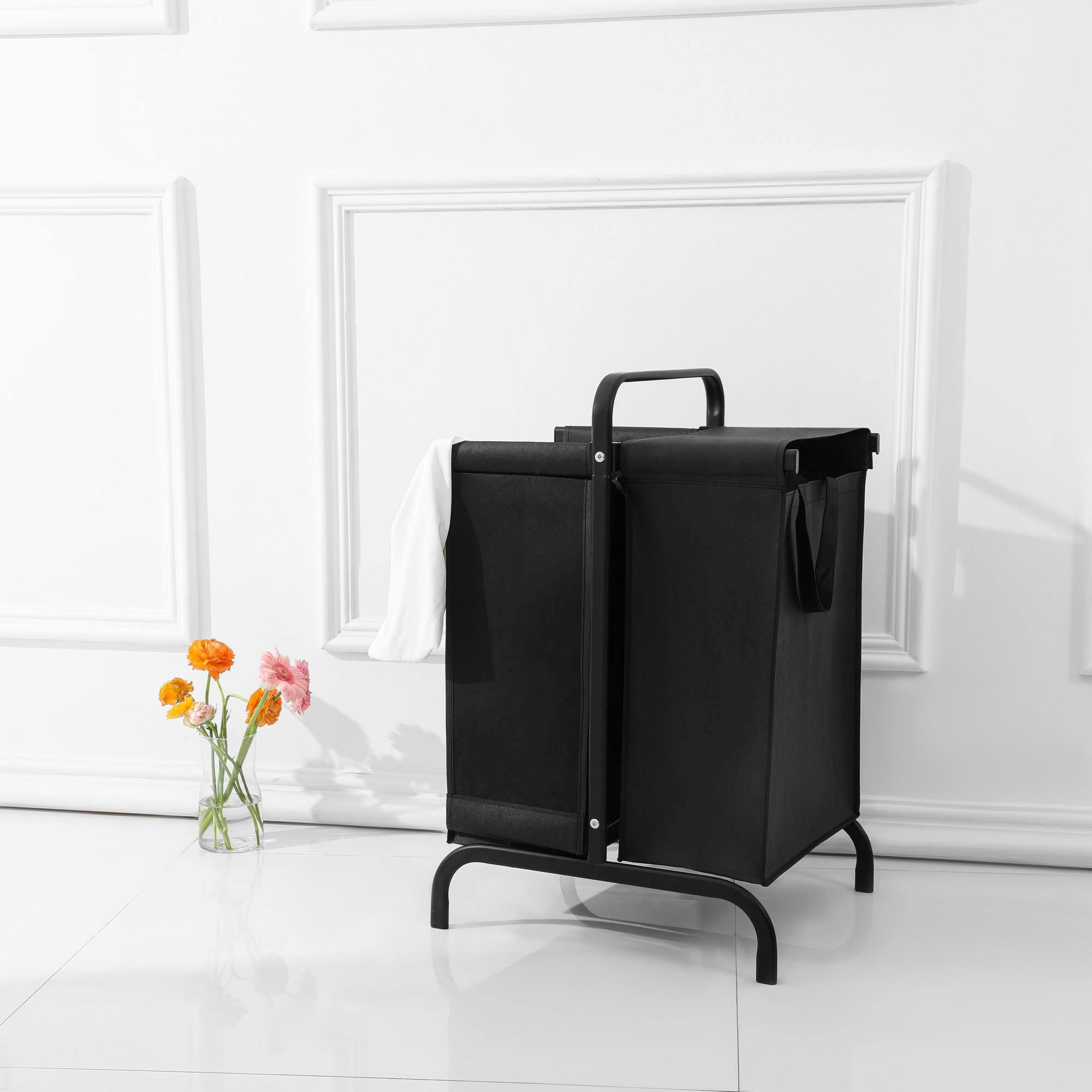 Ebern Designs 110L Large 2-Tier Oxford Laundry Hamper with Lid and ...